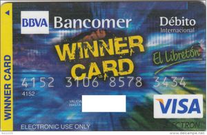Bank Card: Winner Card (Bancomer, MexicoCol:MX-VE-0073