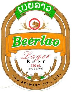 Drink Label: Beerlao Lager Beer (Lao Brewery Co., LaosCol:LA-BEER-000007