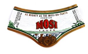 Etiqueta de bebida: Mosi Lager (Zambian Breweries PLC, ZambiaCol:ZM ...