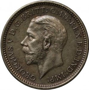 Coin: 3 Pence (George V, Modified Head) (United Kingdom of Great ...