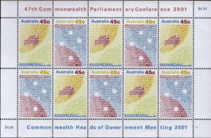 Stamp: Commonwealth Parliamentary Meetings mini sheet (Australia ...