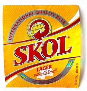 Drink Label: Skol Lager (Skol Brewery LTD (SBL), Rwanda) Col:RW-BEER-000001
