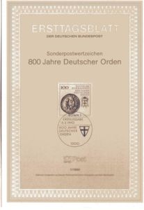 Producto Filatélico: 800 years German Order (Alemania, República ...