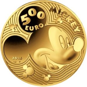 Coin: 500 Euro (Mickey Mouse Through the Ages, Plane Crazy) (France ...