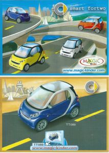 Meal Toy: Blue car (Kinder Surprise, Europe(Kinder - smart fortwo) Col ...
