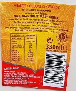 Drink Label: Guinness Malta (Guinness Nigeria Breweries, NigeriaCol:NG ...