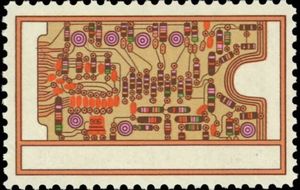Stamp: Transistors and Printed Circuit Board (United States of America ...