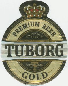 Etiqueta de bebida: Tuborg Gold (Carlsberg Ukraine, UcraniaCol:UA-BEER ...