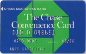 Bank Card: The Chase Convenience Card (Chase, United States of ...