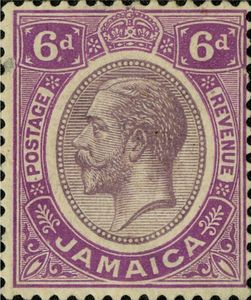 Stamp: King George V (Jamaica) (King George V Issues (1912-20)) Mi:JM ...