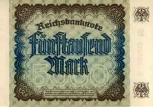 Banknote: 5,000 Mark (Germany(1922 4th Issue - Reichsbanknote, Republic ...