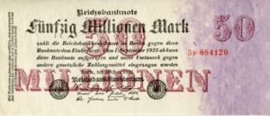 Banknote: 50,000,000 Mark (Germany(1923 4th Issues - Reichsbanknote ...