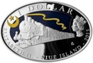 Coin: 1 Dollar (The Orient Express - Colored) (Niue) (Numismatic ...