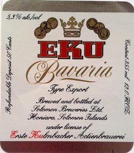 Drink Label: Eku (Solomon Breweries LTD, Solomon IslandsCol:SB-BEER-000004
