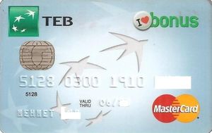 Bank Card: TEB - Bonus (Turk Ekonomi Bankasi, Türkiye (Turkey)Col:TR-MC ...