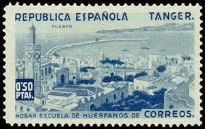 Stamp: Vistas de Tanger (Tangier, Spanish Post Office(Beneficent Stamps ...