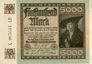 Banknote: 5,000 Mark (Germany(1922 4th Issue - Reichsbanknote, Republic ...