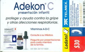 Phonecard: Adekon C - Presentación Infantil (Telmex - Ladatel, Mexico ...