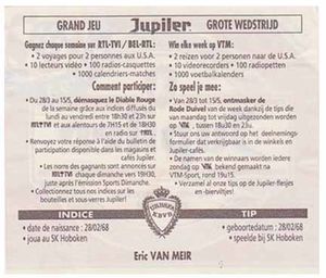 Drink Label: Jupiler USA '94 - 75cl (Eric Van Meir) (Brasserie ...