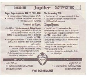 Drink Label: Jupiler NA - USA '94 (Vital Borkelmans) (Brasserie ...