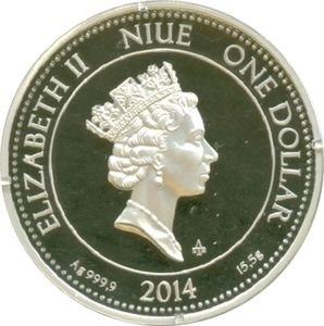 Moneda: 1 Dollar (Aureus Vespasian with Justitia) (Niue(Numismatic ...