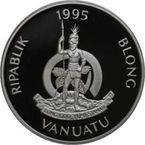 Coin: 100 Vatu (Queen Mother Elizabeth coronation) (Vanuatu) (1994~1997 ...