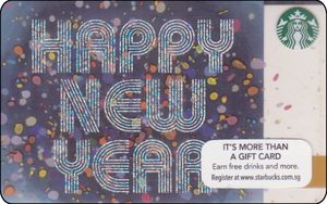 Gift Card: Happy New Year (Starbucks, Singapore(Starbucks) Col:SG-S-16 ...
