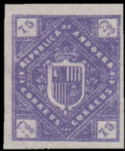 Stamp: Coat of arms from Andorra (Andorra, Spanish Administration(Coat ...