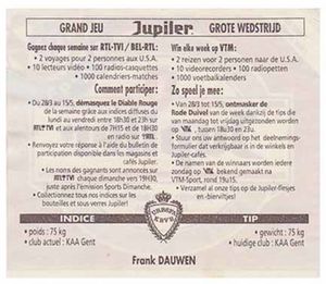 Etiqueta de Bebida: Jupiler NA - USA '94 (Frank Dauwen) (Brasserie ...