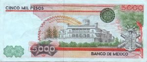 Banknote: 5,000 Pesos (Mexico) (1983-1984 Issue) Wor:P-83b.4