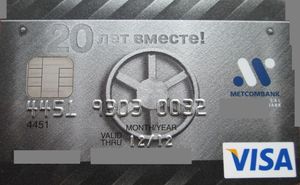 Bank Card: Metcombank. 20 years together! (Metcombank, RussiaCol:RU-VI-1038