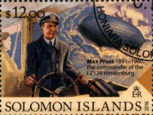 Stamp: Max Pruss (Solomon Islands(Fall of the Hindenburg, 80th ...