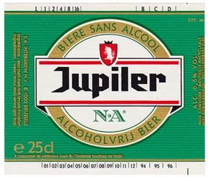 Drink Label: Jupiler NA (Brasserie Piedboeuf (InBev), BelgiumCol:BE ...