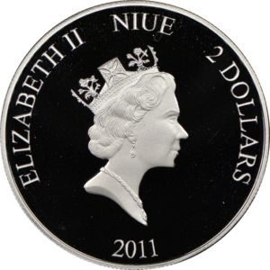 Coin: 2 Dollars (The Evangelists - Luke and oxen) (Niue(2010~Today ...