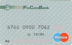 Bank Card: FinComBank Maestro (FinComBank, MoldovaCol:MD-MS-0026