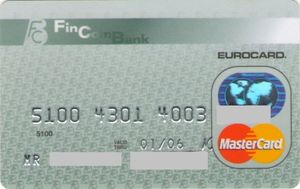 Bank Card: FinComBank Eurocard Mastercard (FinComBank, MoldovaCol:MD-MC ...