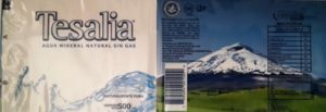 Etiqueta de bebida: Tesalia, Natural Mineral Water (The Tesalia Springs ...