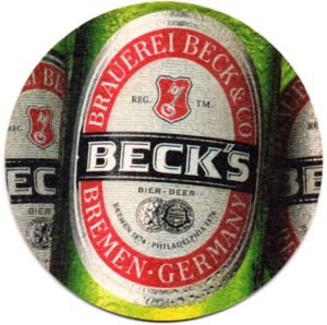 Beer Coaster: Beck's (Brauerei Beck GmbH & Co. KG, Germany, Federal ...