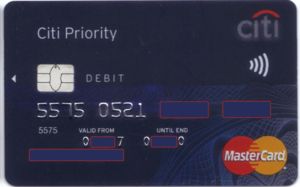 Bank Card: Citi Priority (Bank Handlowy/Citibank, PolandCol:PL-MC-0068.02