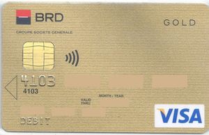 Bank Card: BRD- Gold (Banca Romana Pentru Dezvoltare, RomaniaCol:RO-VI-0137
