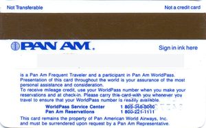 Functional Card: Pan Am Worldpass (Airlines, United States of America ...