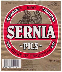 Drink Label: Sernia Pils (Interbrew, BelgiumCol:BE-BEER-013137