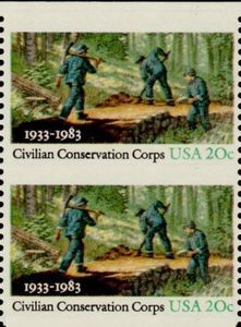 Stamp: Civilian Conservation Corps Making a Road (United States of ...