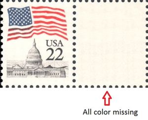 Stamp: Flag over Capitol (United States of America(1985 Regular Issue ...