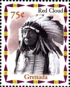 Stamp: Red Cloud (Grenada(American Indian chiefs) Mi:GD 5405,Sn:GD ...