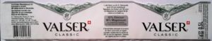 Drink Label: Valser Classic (Valser Mineralquellen Gmbh, SwitzerlandCol ...