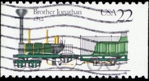 Stamp: Steam Locomotive - Brother Jonathan (1832) (United States of ...