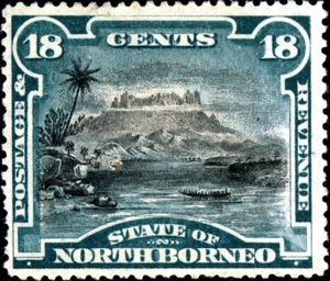 Stamp: Mt. Kinabalu (North Borneo(Pictorial Definitives 1894-1896) Mi ...