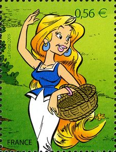 Stamp: Falbala (France) (Asterix, 50th Anniversary) Yt:FR 4428,Mi:FR ...