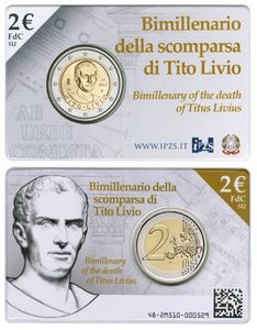 Moneda: 2 Euro (2000 years since the death of Titus Livius) (Italia ...